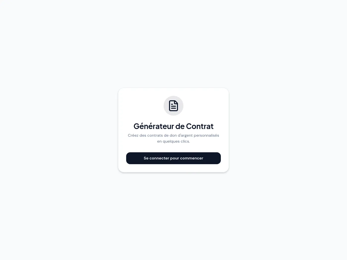 Générateur Contrat de Don