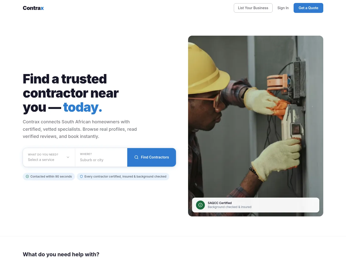 Contrax Home Services Platform