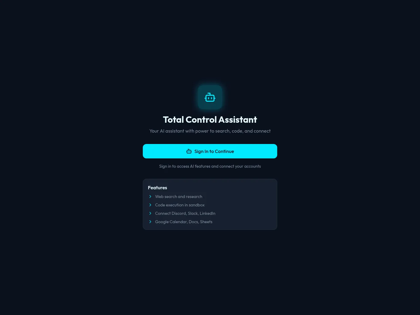 Total Control Assistant