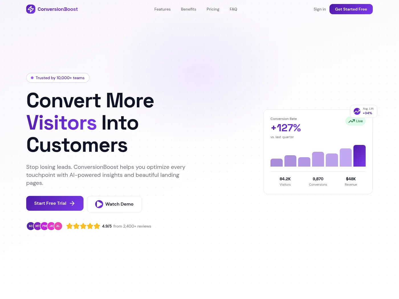 ConversionBoost Landing Page