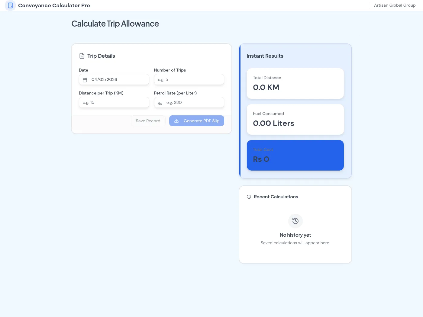 Conveyance Calculator Pro