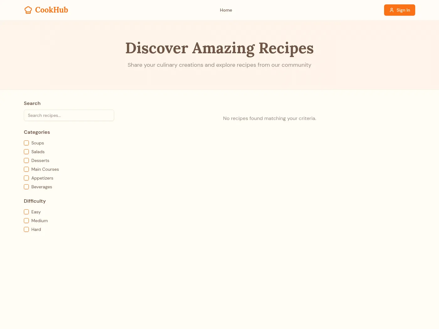 CookHub Platform