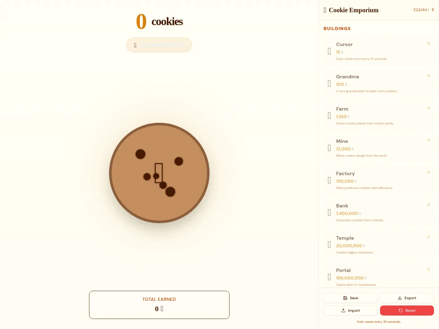 Cookie Clicker Clone