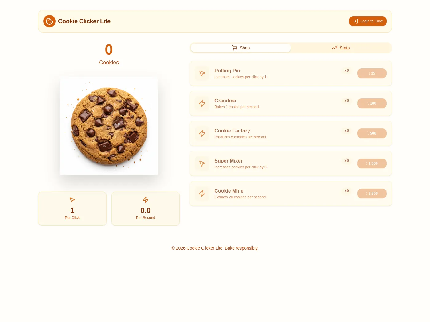 Cookie Clicker Lite