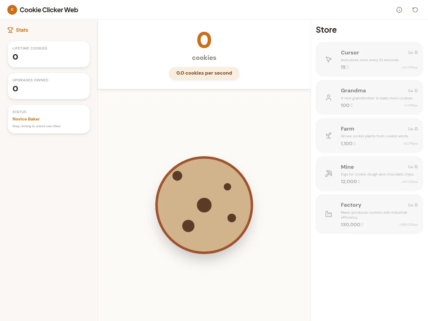 Cookie Clicker Web