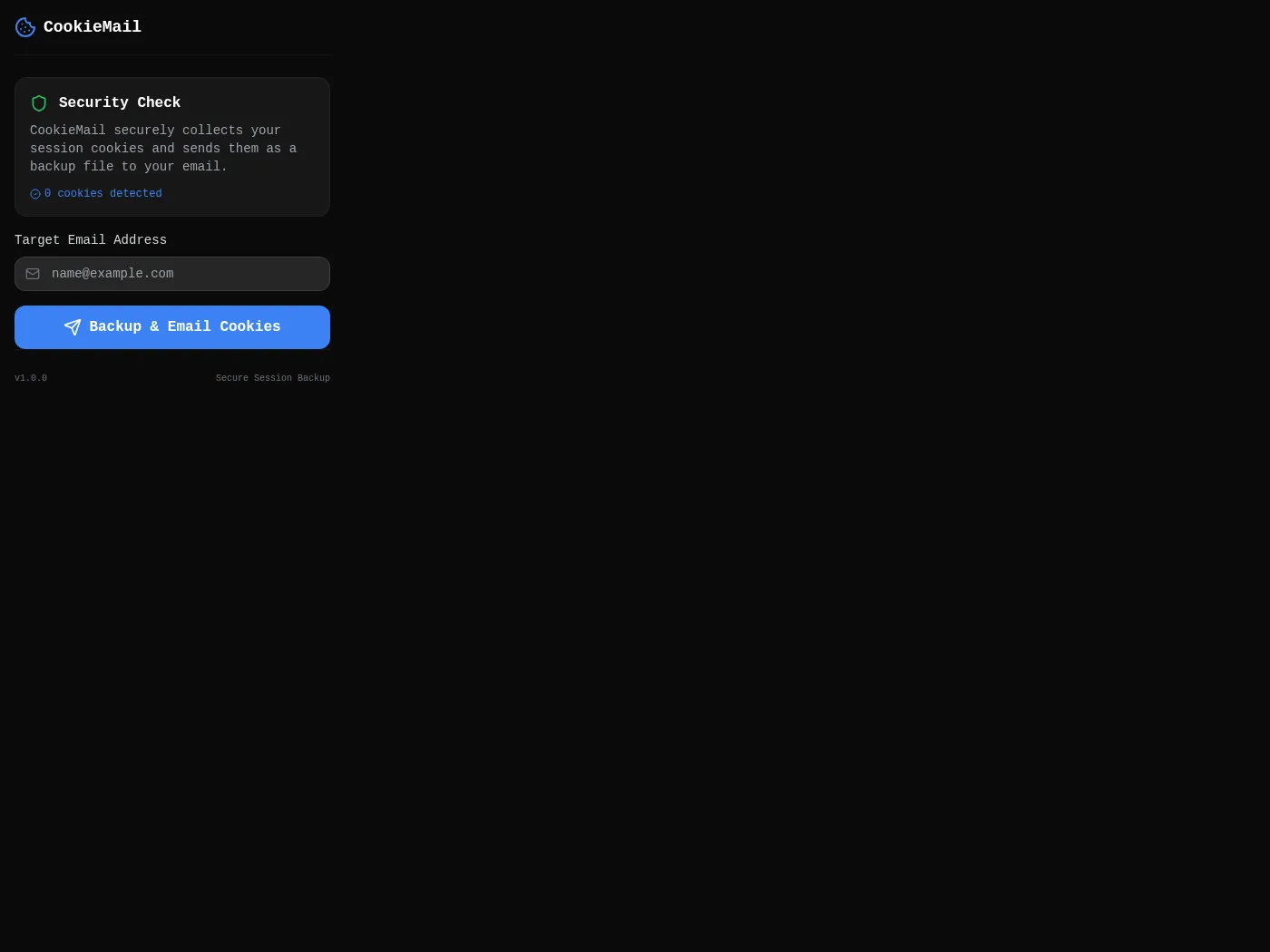 CookieMail Chrome Extension