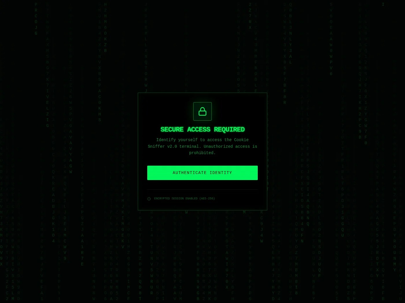 Cookie Sniffer Dashboard