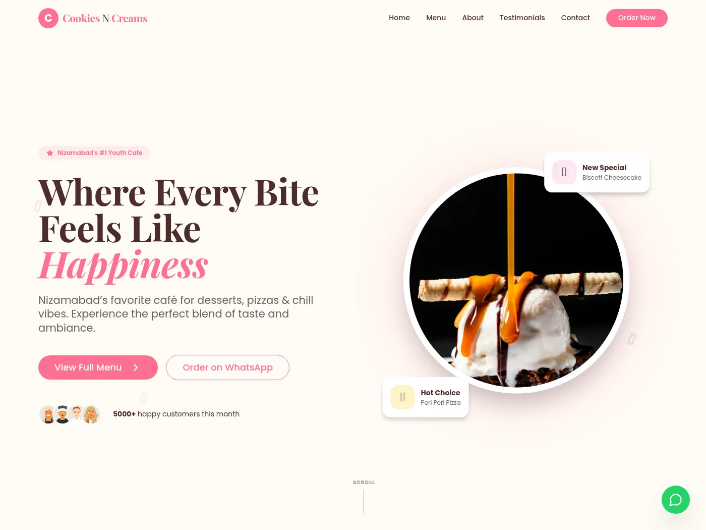 Cookies N Creams Cafe Web
