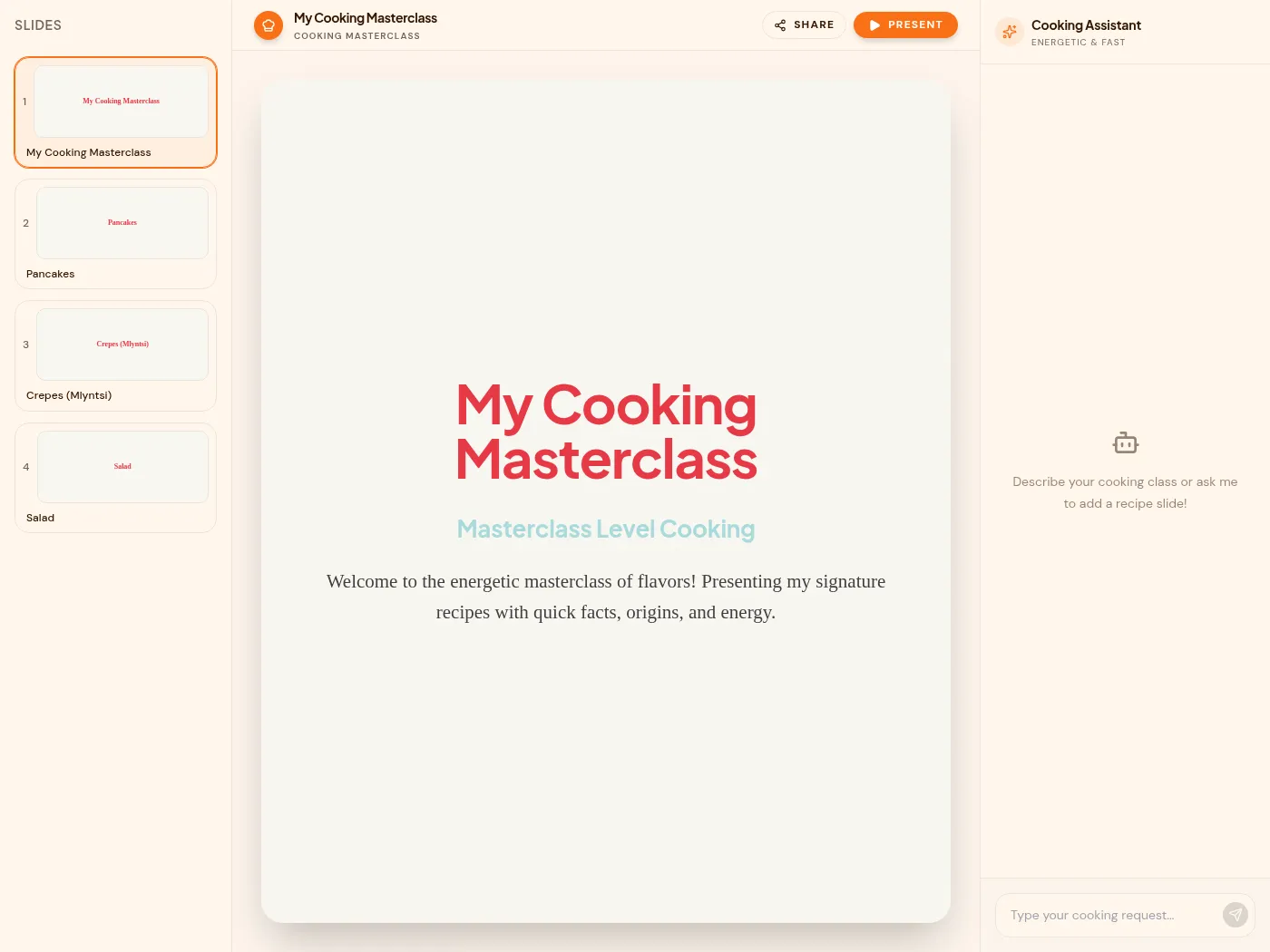 Cooking Masterclass Deck