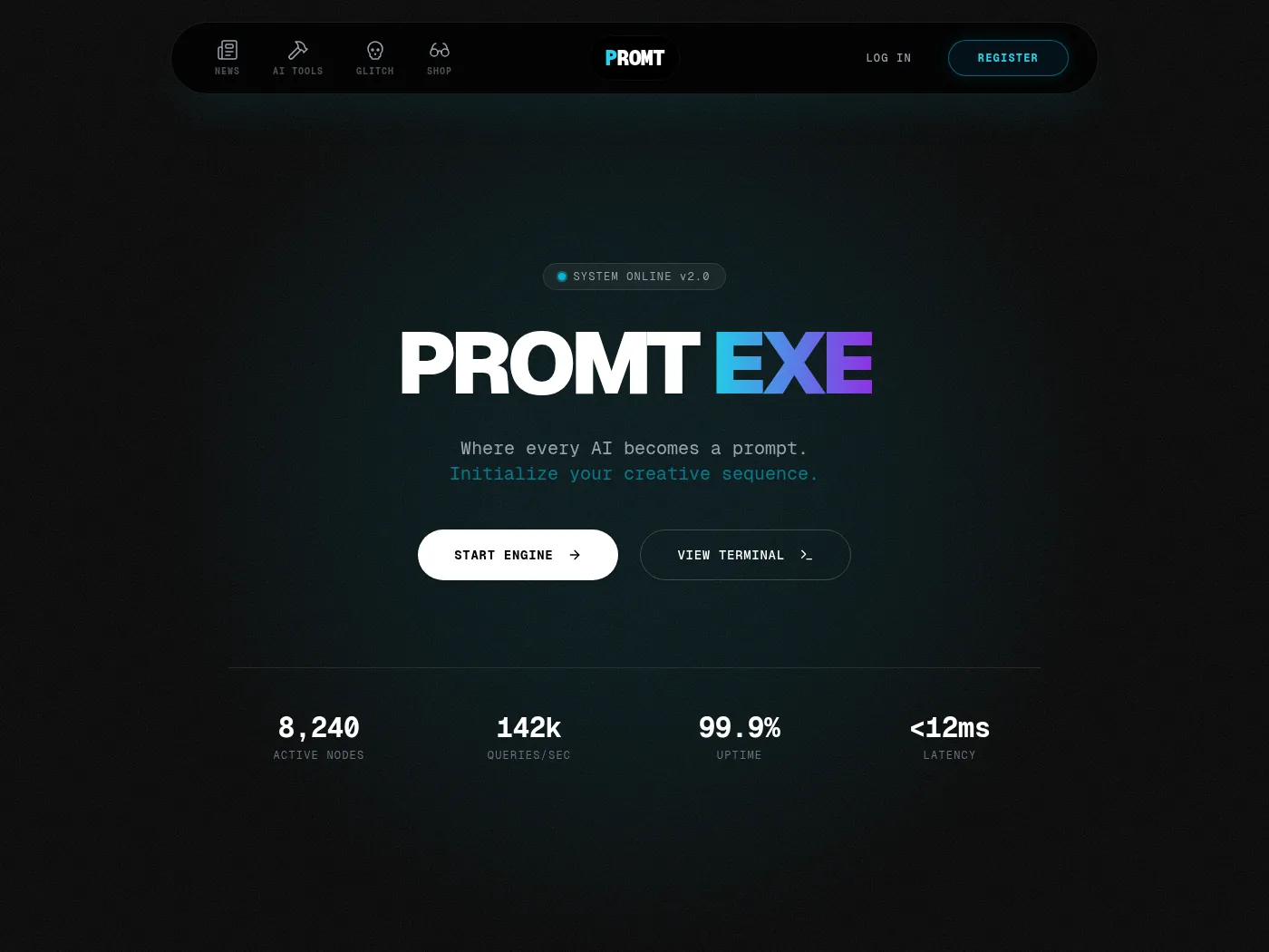 Sleek Website Header