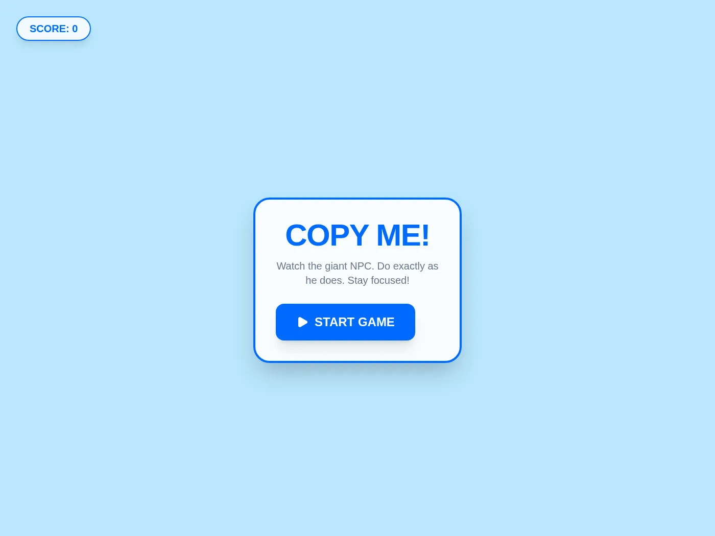 Copy Me! Roblox Game