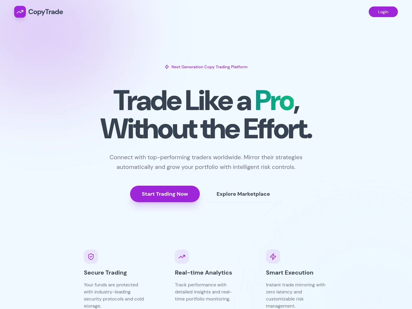 Copy Trading Dashboard