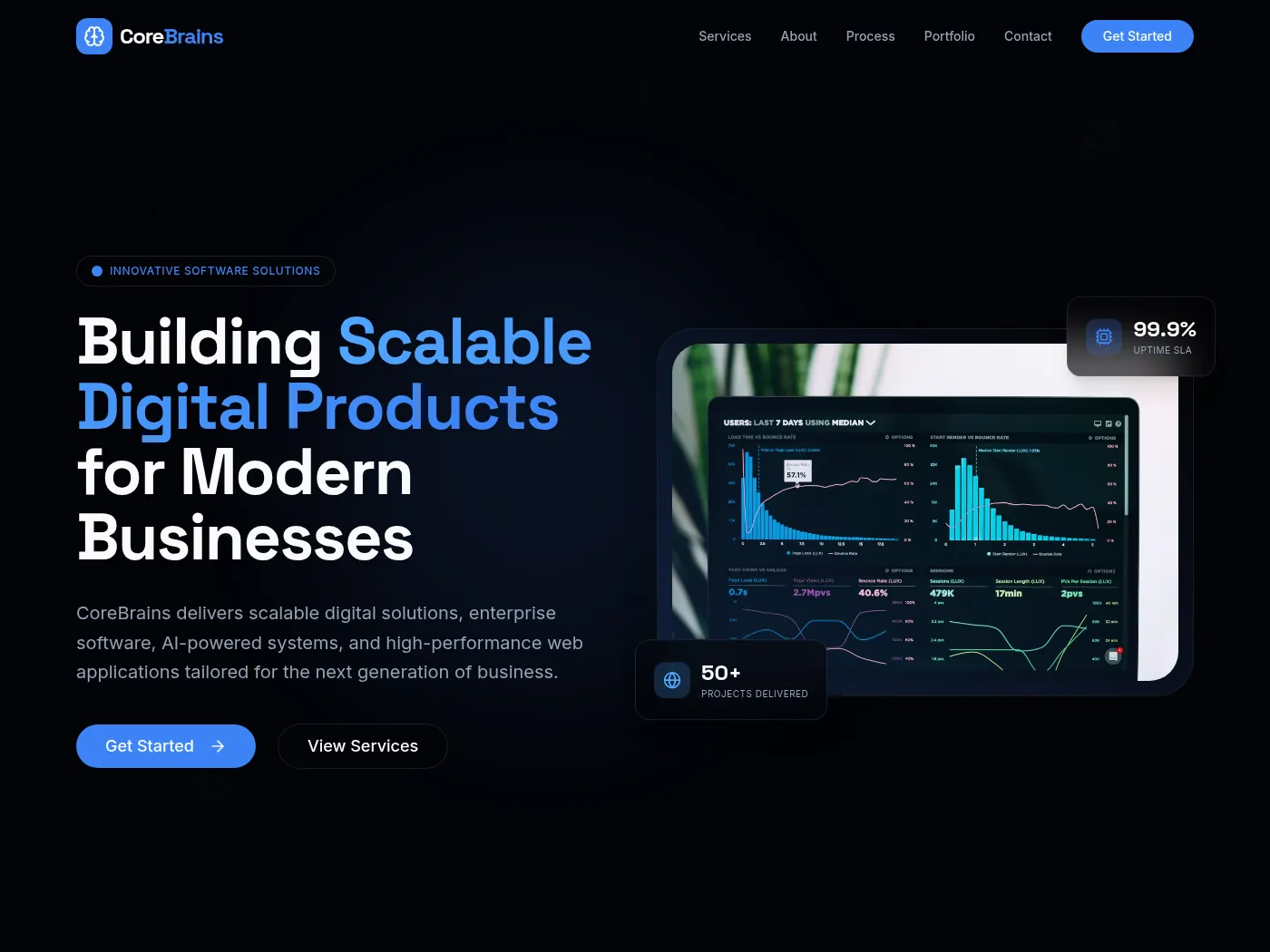 CoreBrains Startup Website