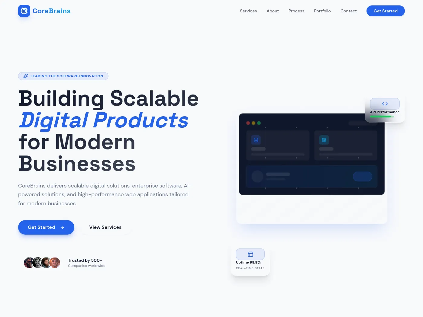 CoreBrains Startup Website