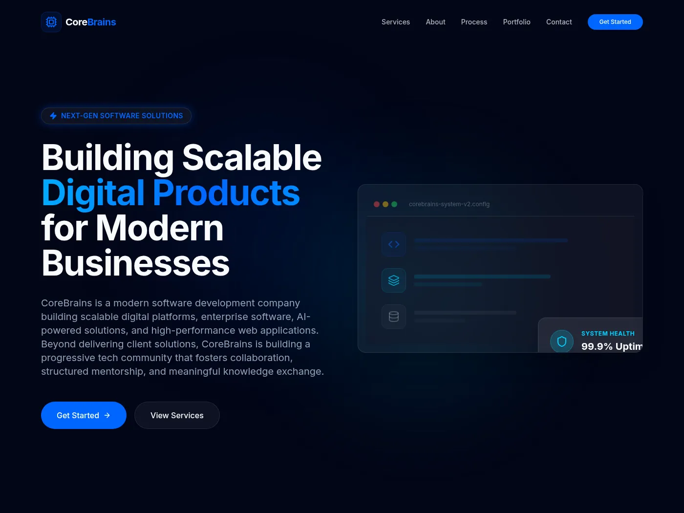 CoreBrains Tech Website