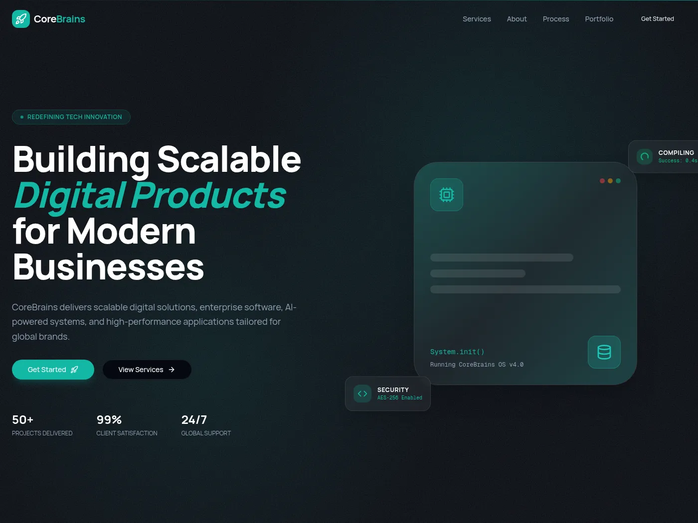 CoreBrains Tech Website