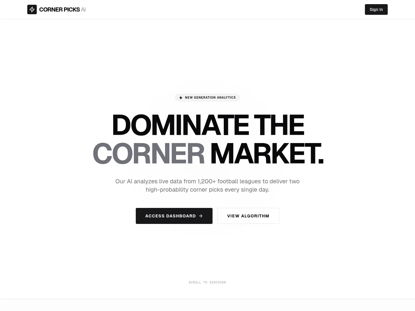 Corner Picks AI