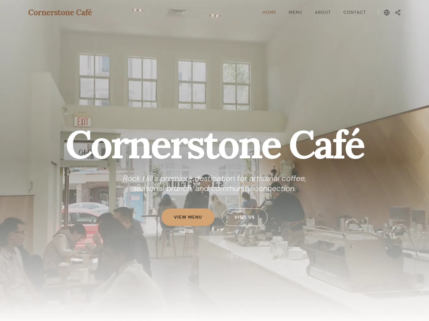 Cornerstone Café Mockup