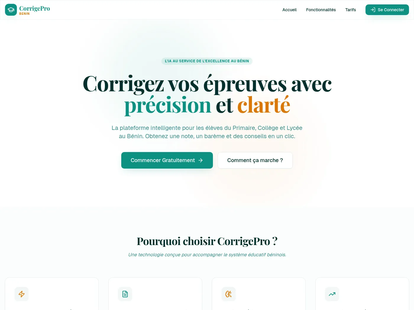 CorrigePro BENIN Platform
