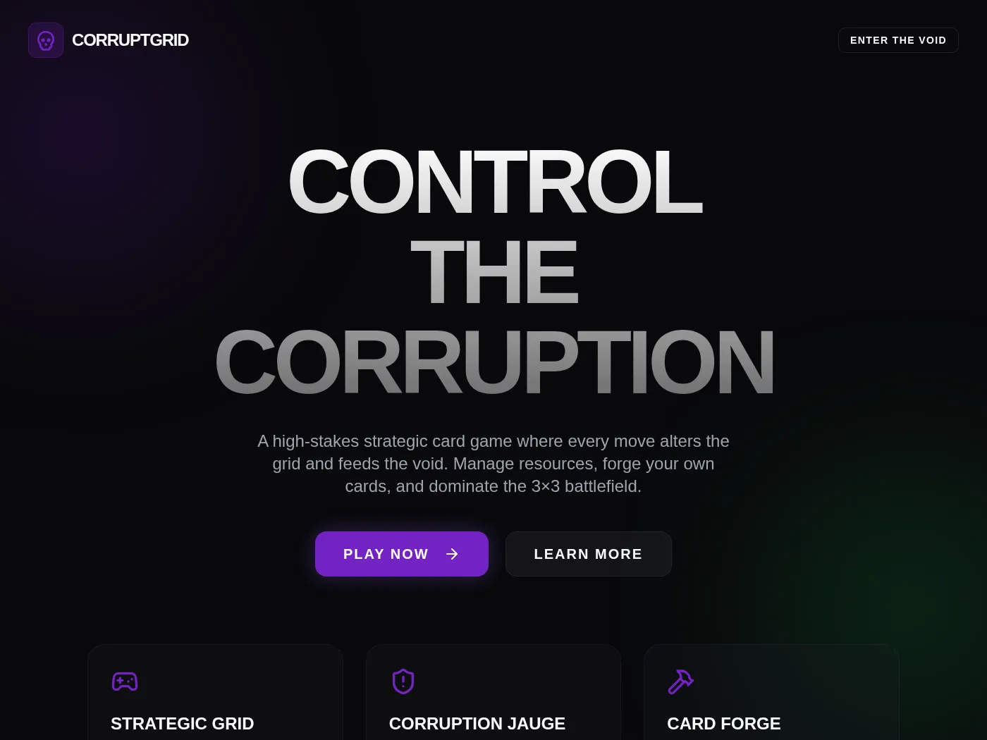 CorruptGrid: Strategic Card Game