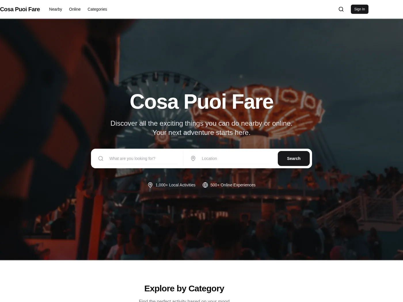 Cosa Puoi Fare