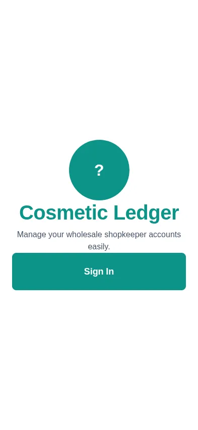 Cosmetic Ledger App