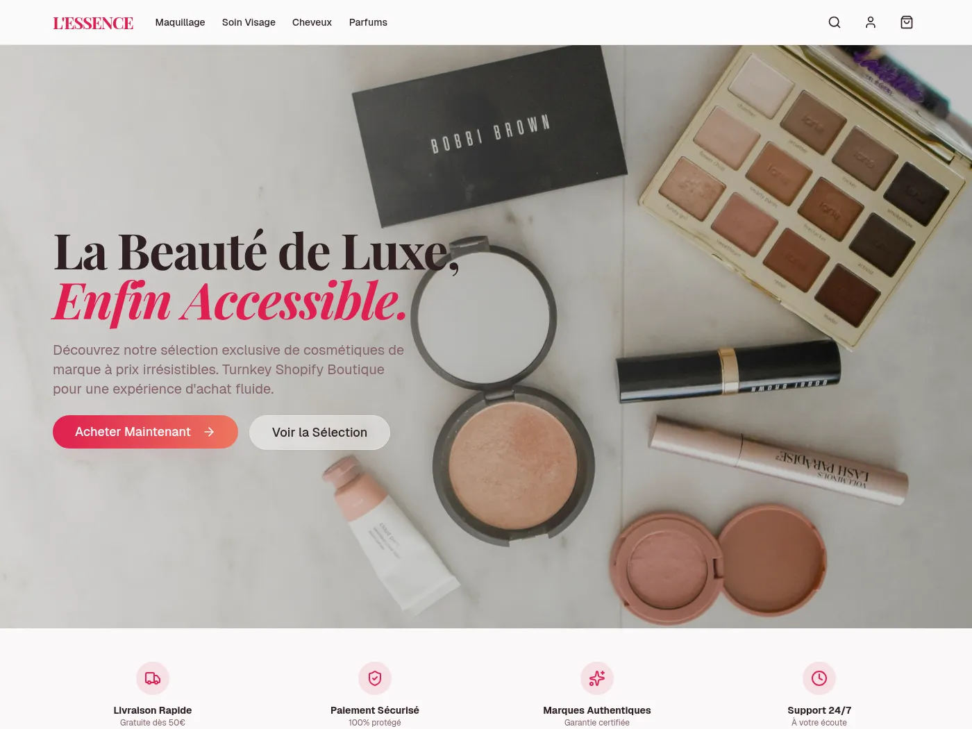 Cosmetic Shopify Storefront
