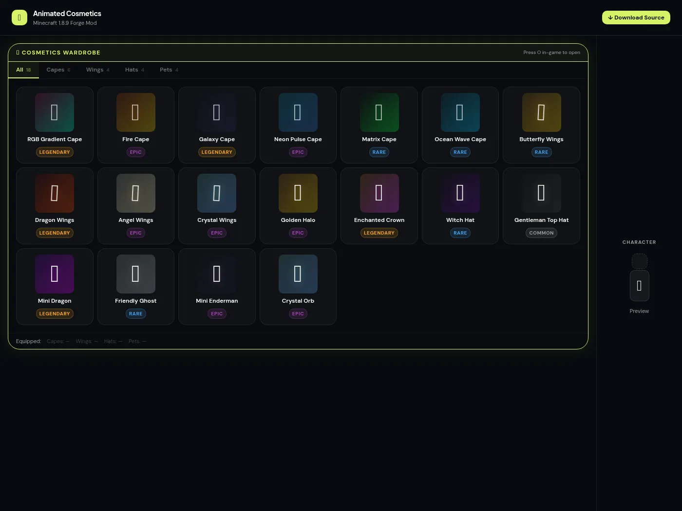 Animated Cosmetics Mod