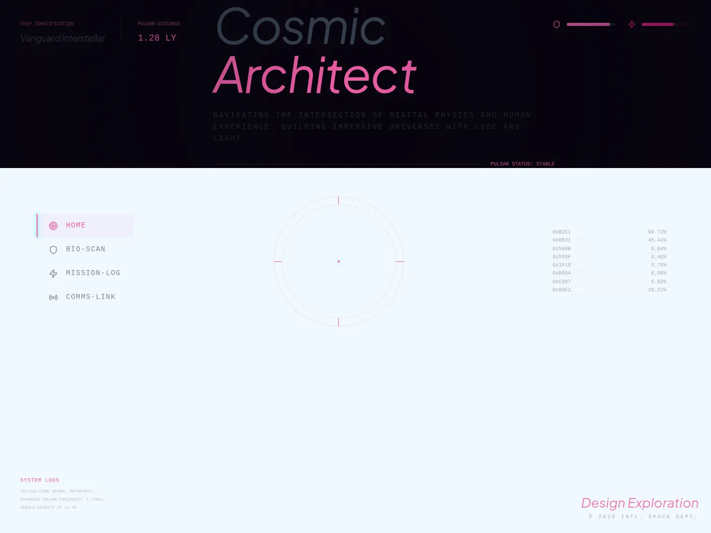 Cosmic Portfolio 3D