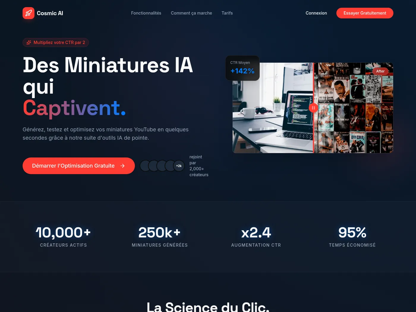 Cosmic Thumbnail AI SaaS