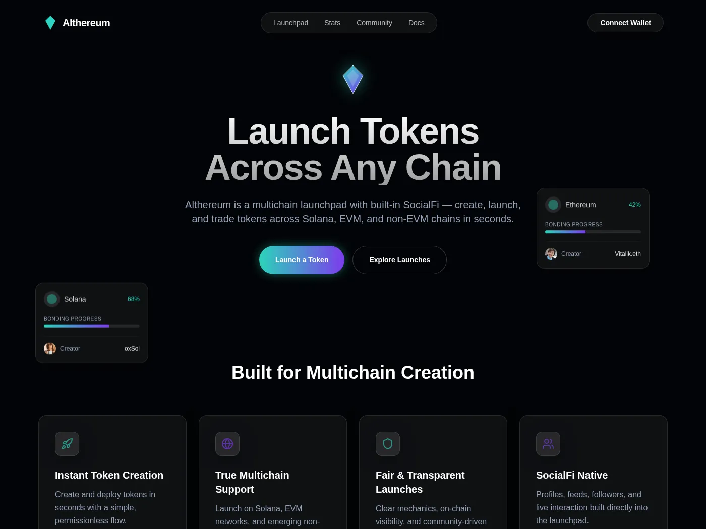 CosmicChain Landing