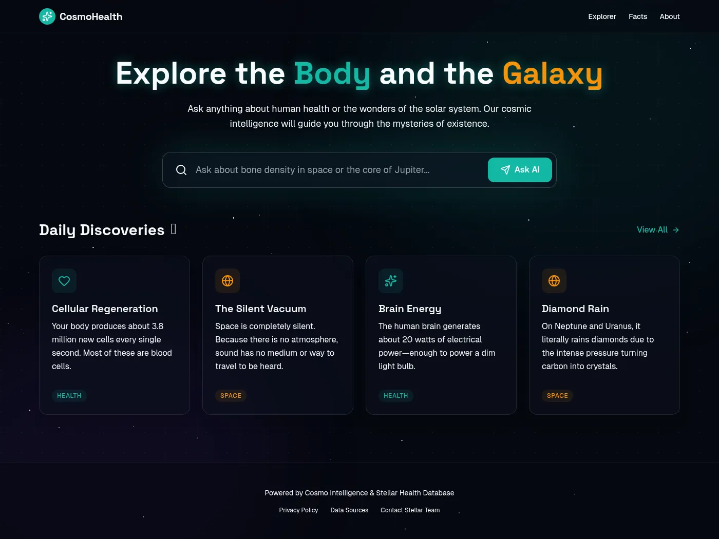 Universal health explorer