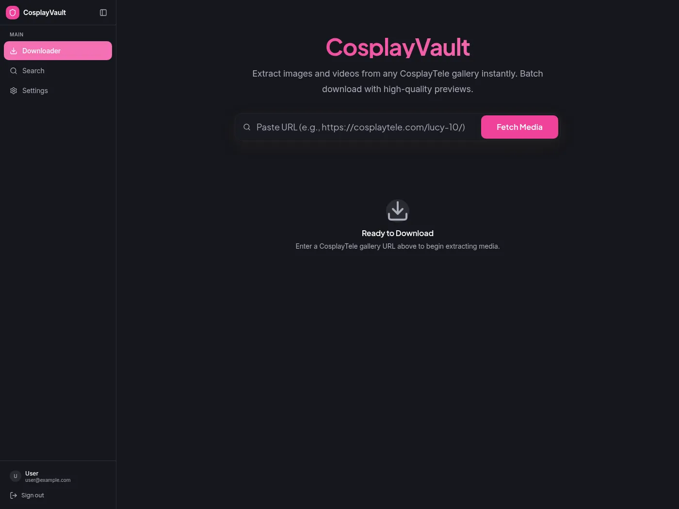 Cosplay Media Downloader