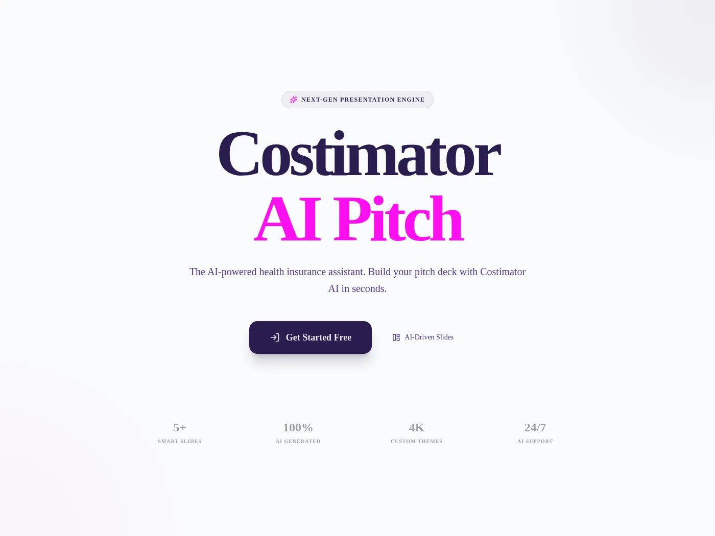 Costimator Pitch Deck