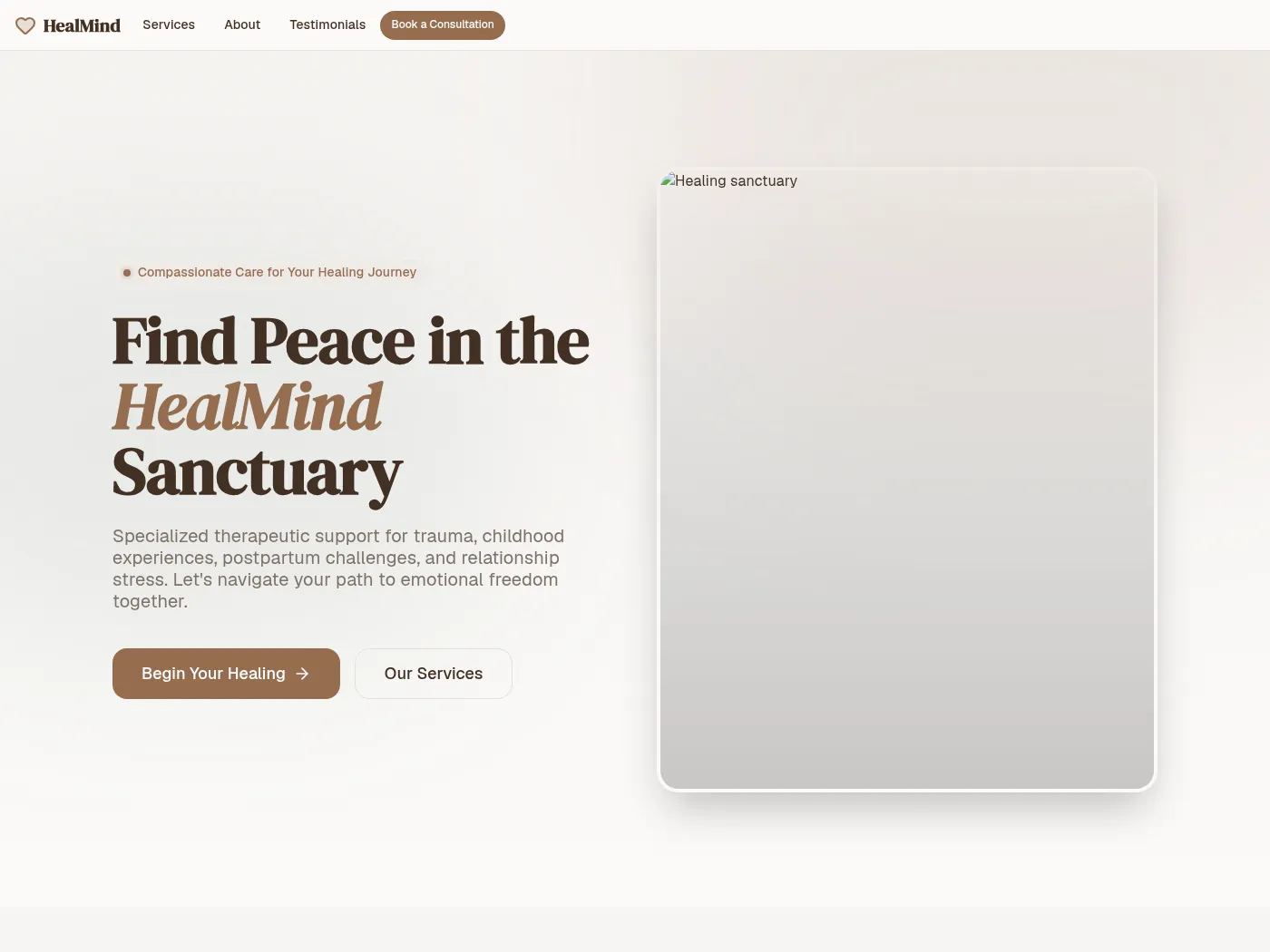 HealMind Counselling Site