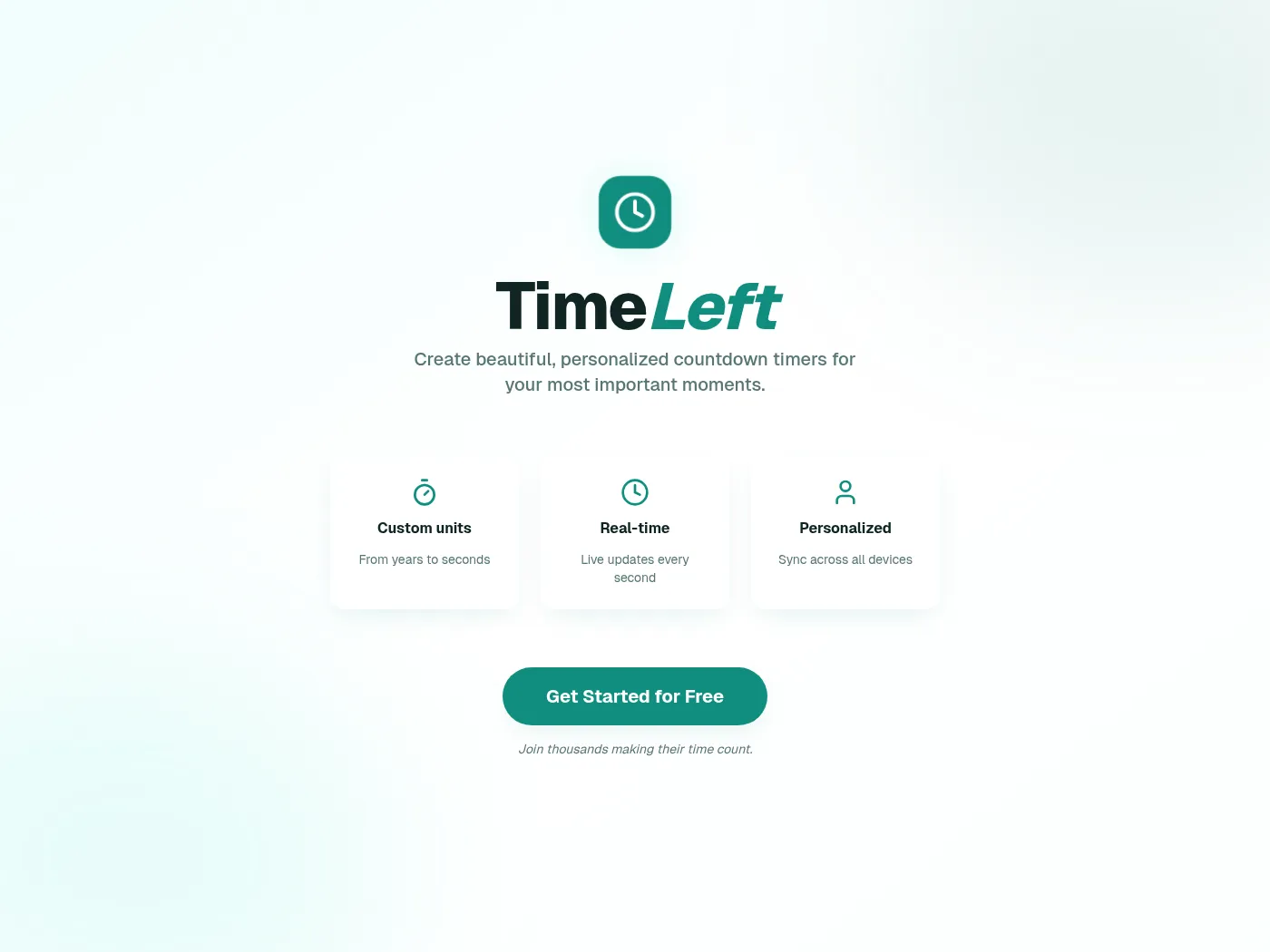 TimeLeft Countdown Maker