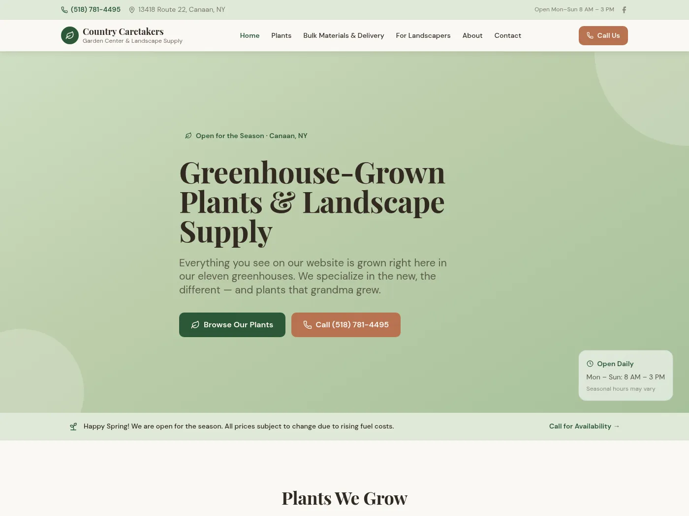 Country Caretakers Site