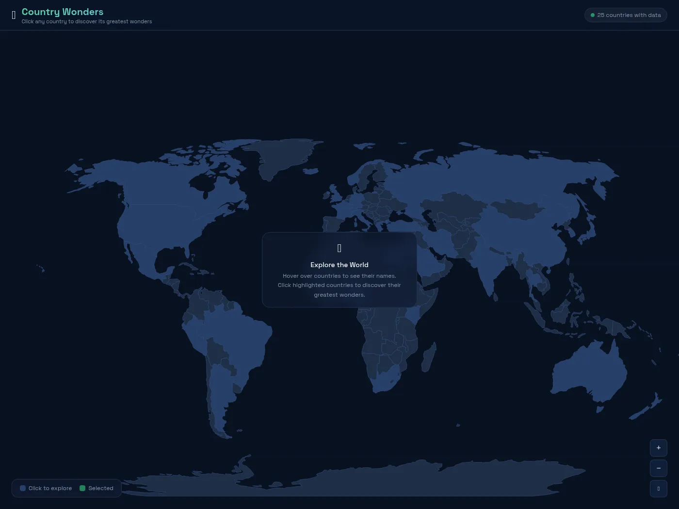 Country Wonders Map