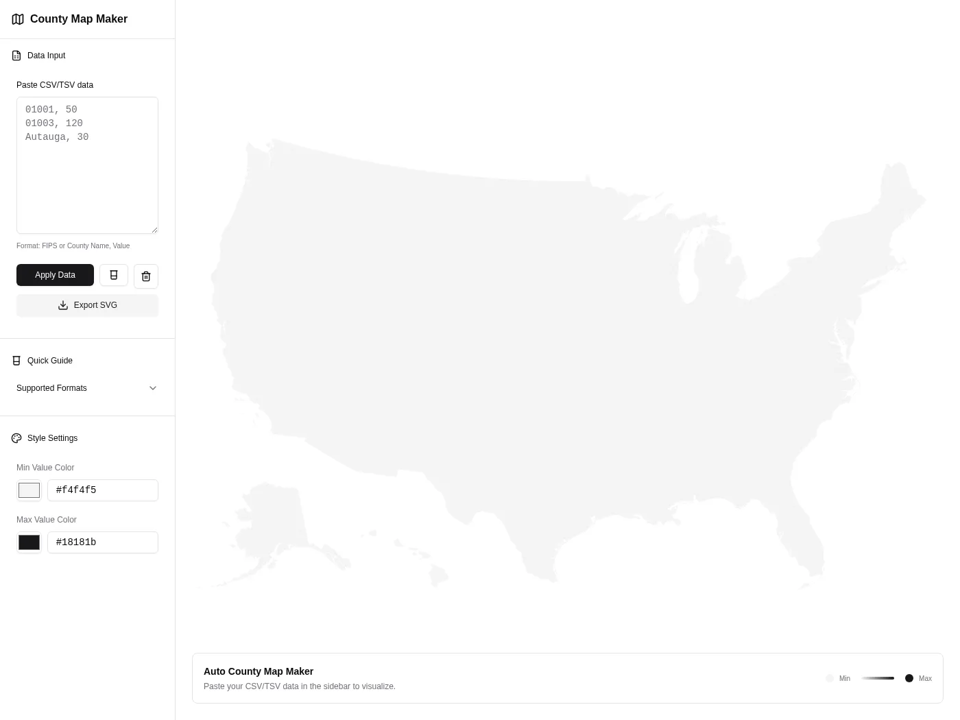 Auto County Map Maker