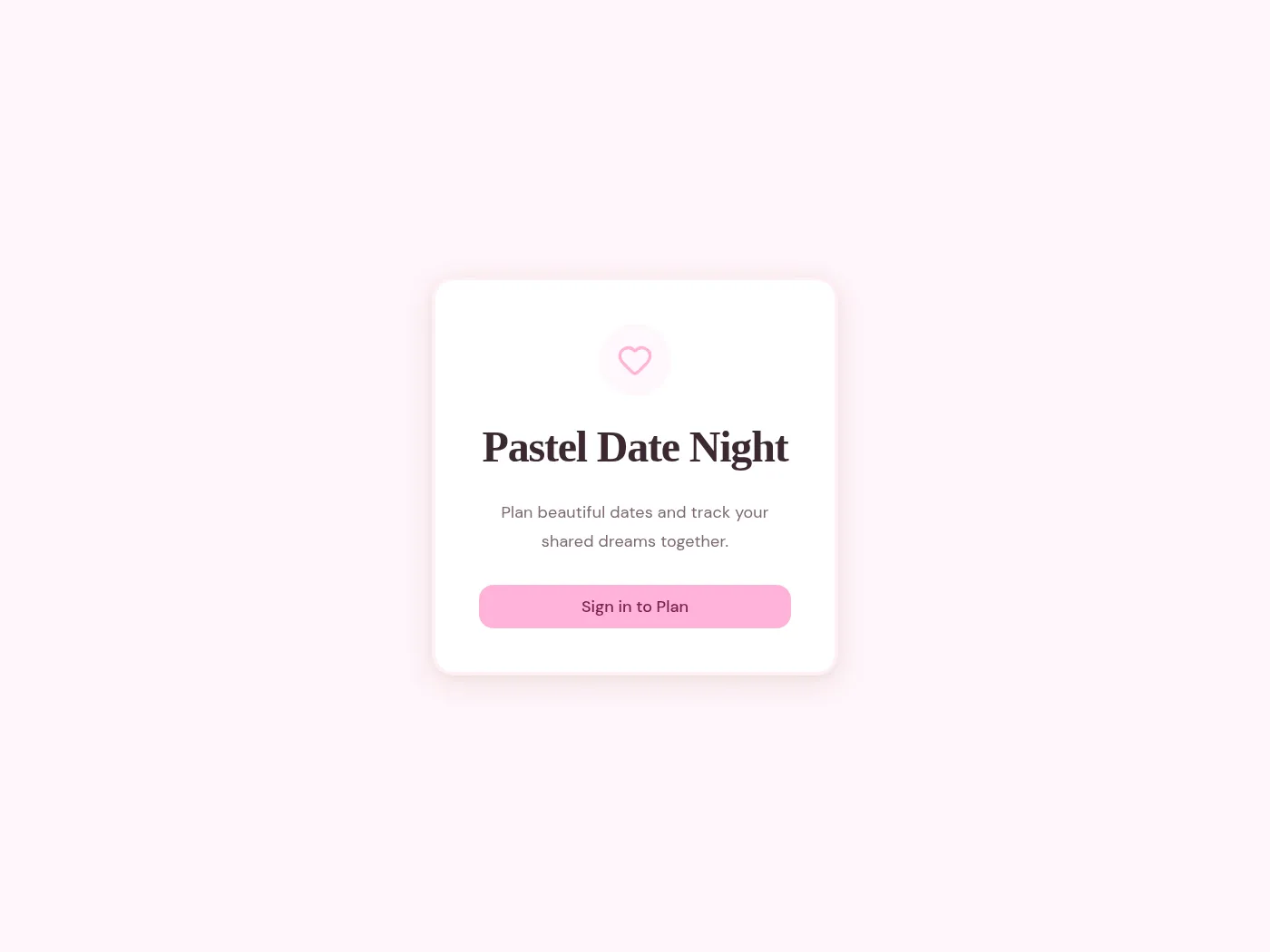 Pastel Date Night Planner