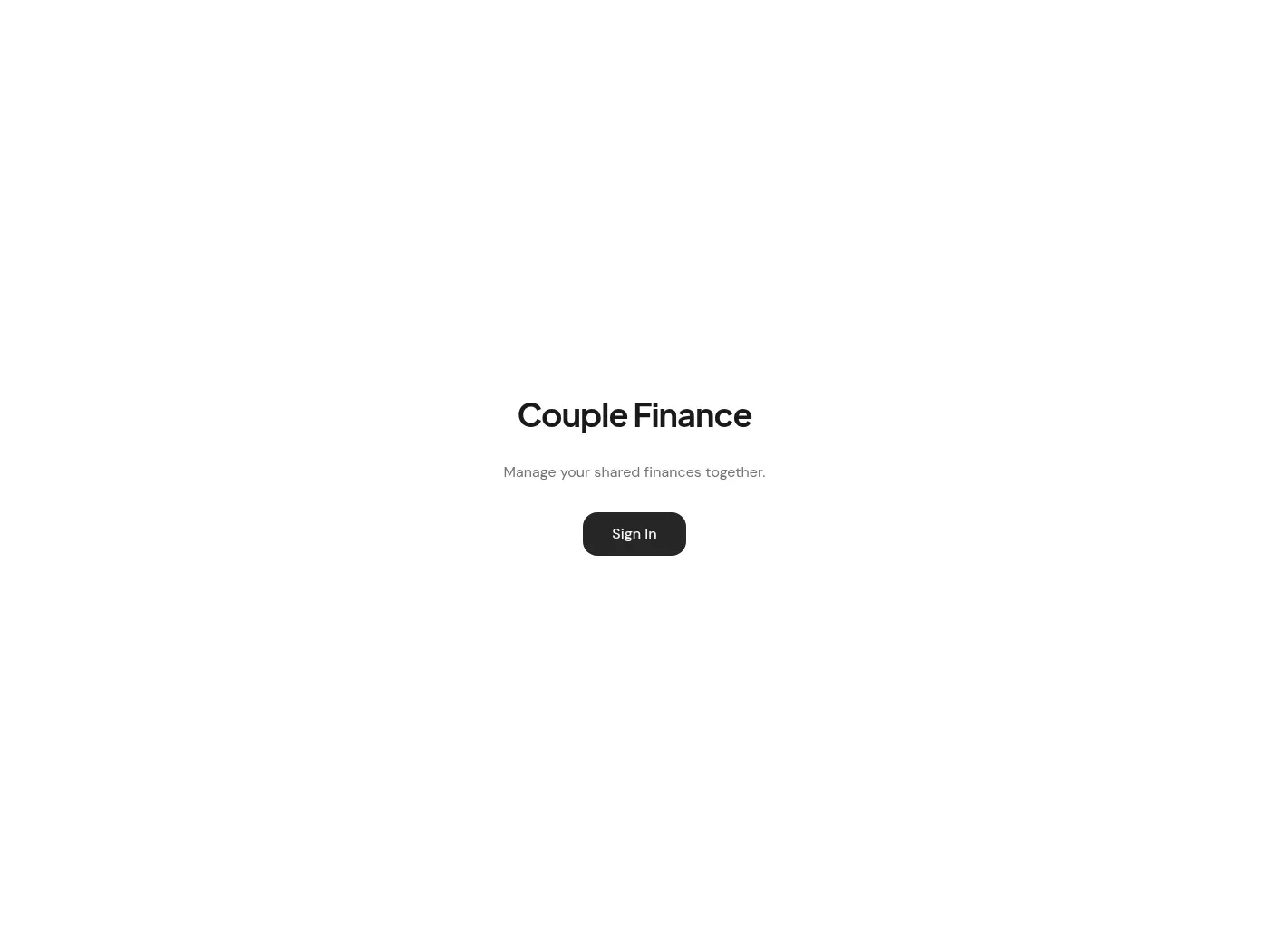 Couple Finance Hub
