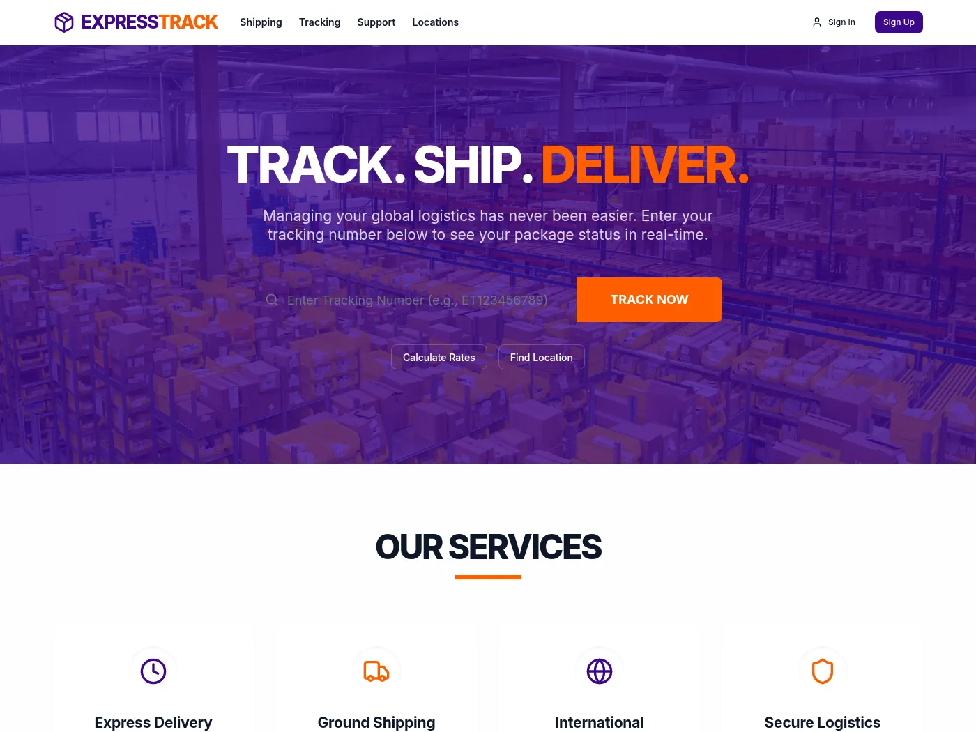 ExpressTrack Website
