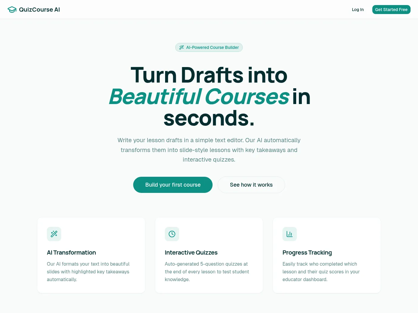QuizCourse AI Builder
