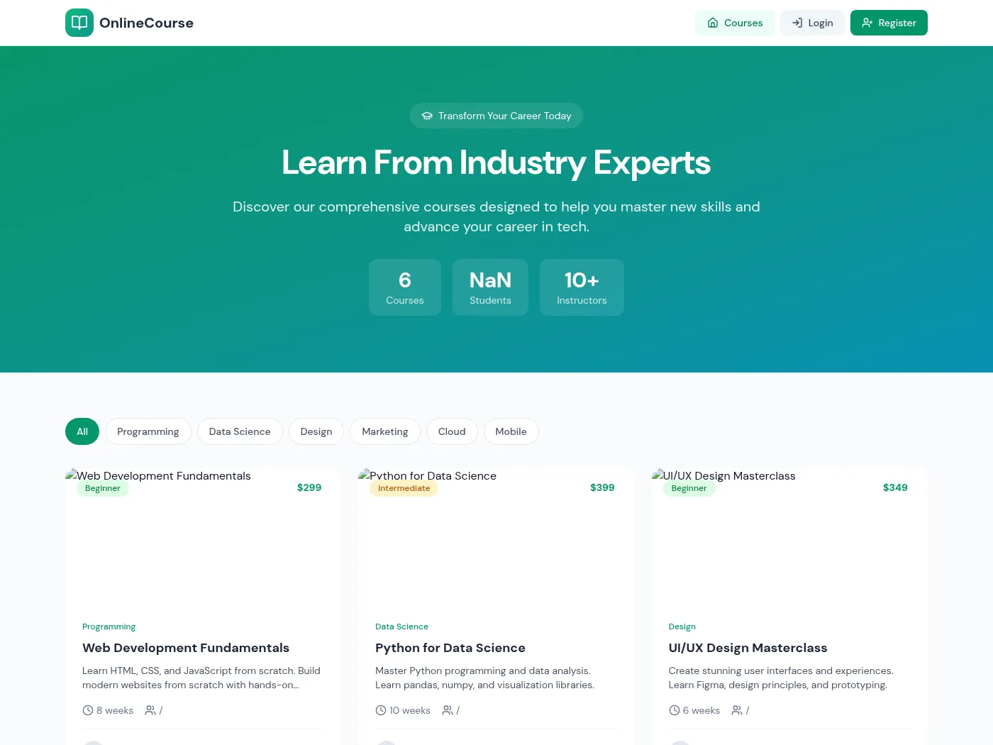 CourseReg Portal