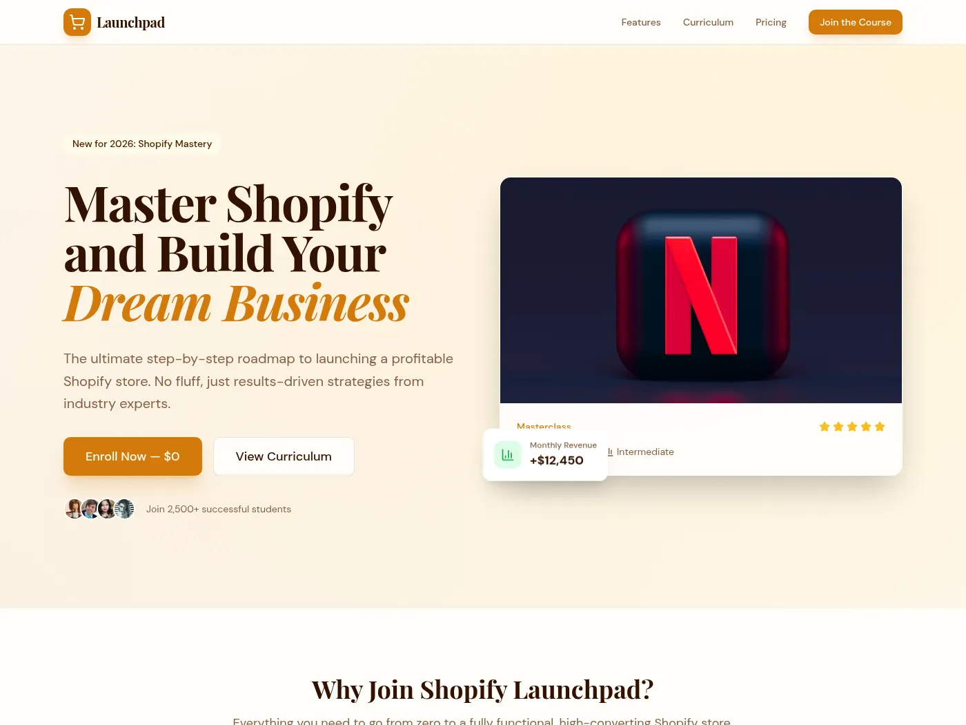 Shopify Course Launchpad