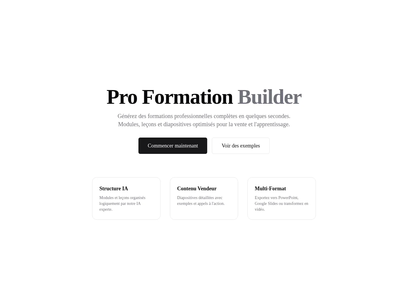 Pro Formation Builder