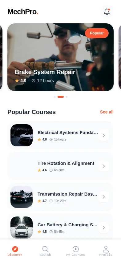 Essential motor vehicle maintaine