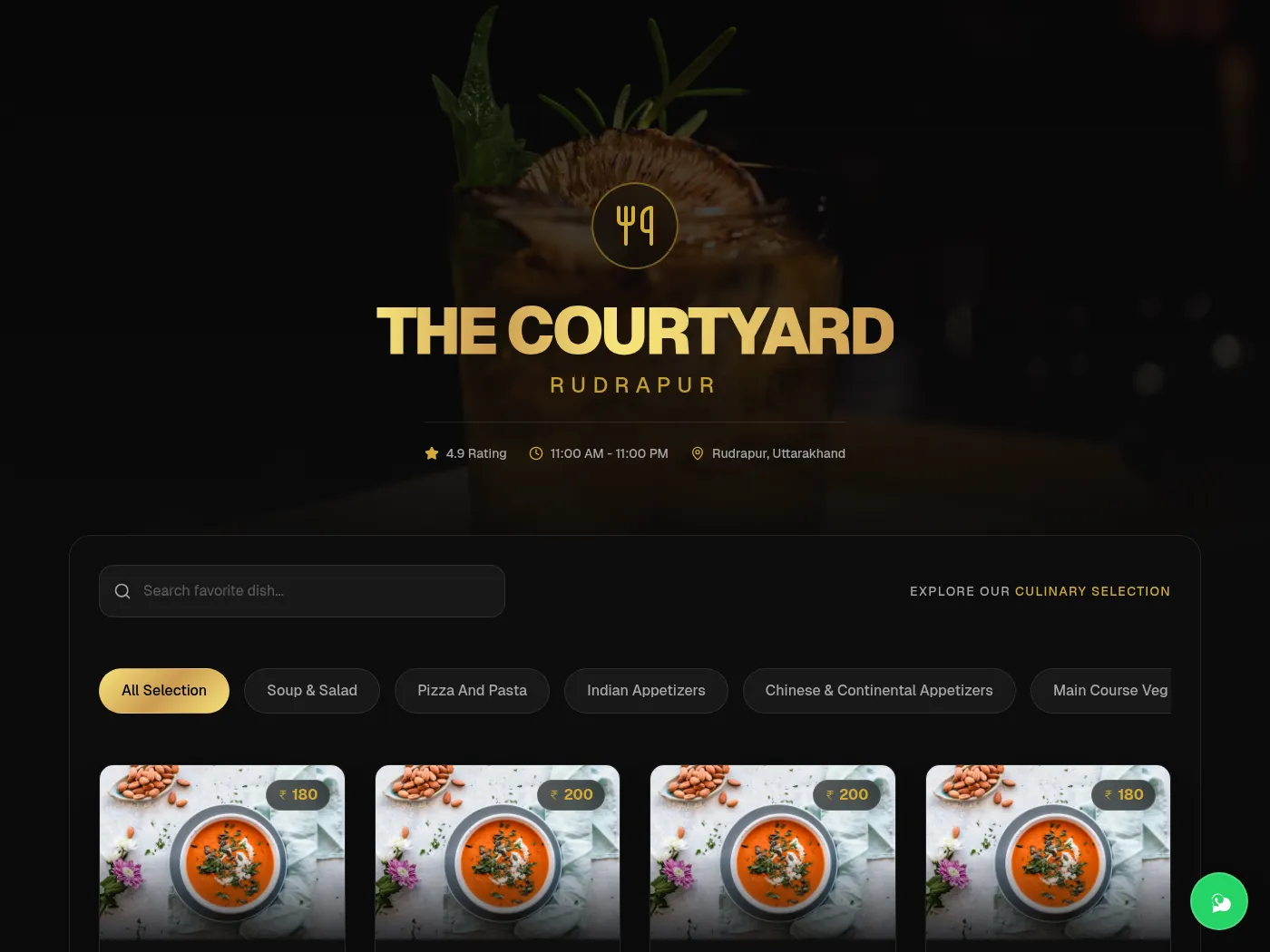 Courtyard 3D Luxury Menu
