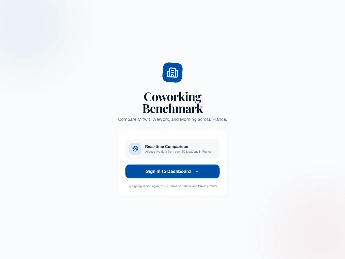 Coworking Benchmark Dashboard
