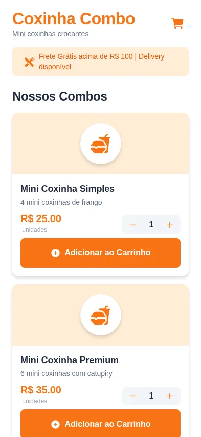Coxinha Combo Shop